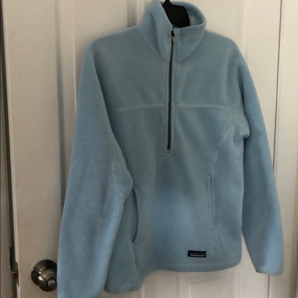Patagonia | Jackets & Coats | Patagonia Light Blue Fleece Jacket | Poshmark